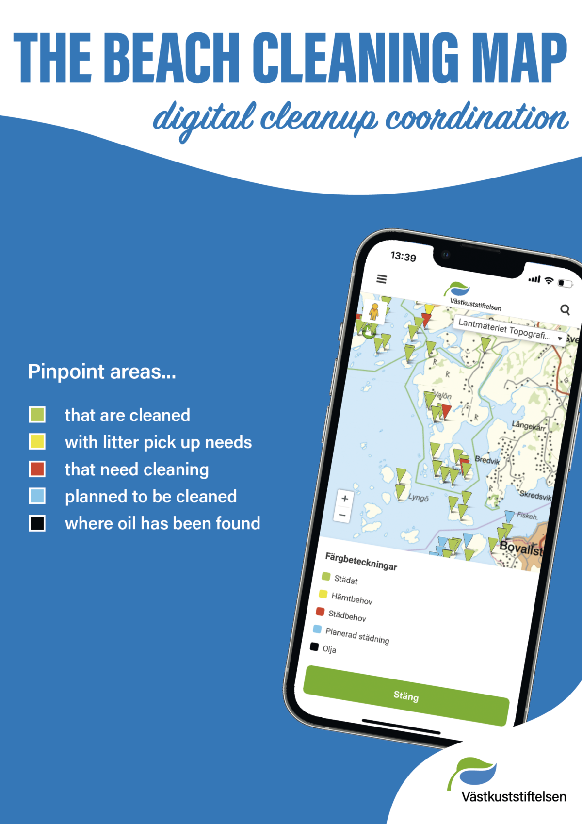 The beach cleaning map - strandstäda du också - Västkuststiftelsen